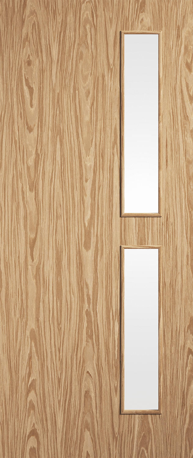 LPD Pre-Finished Oak Flush 16G Glazed FD30 Fire Door