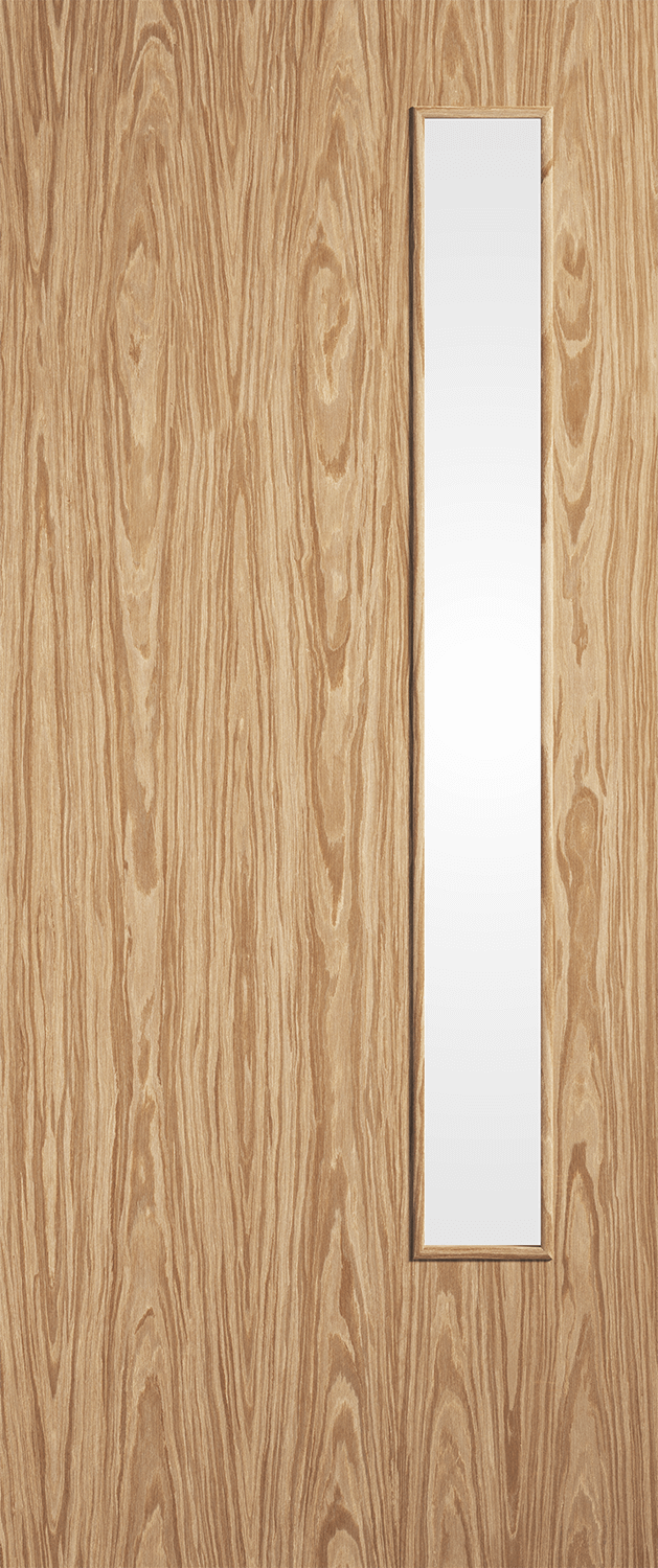 LPD Pre-Finished Oak Flush 20G Glazed FD30 Fire Door