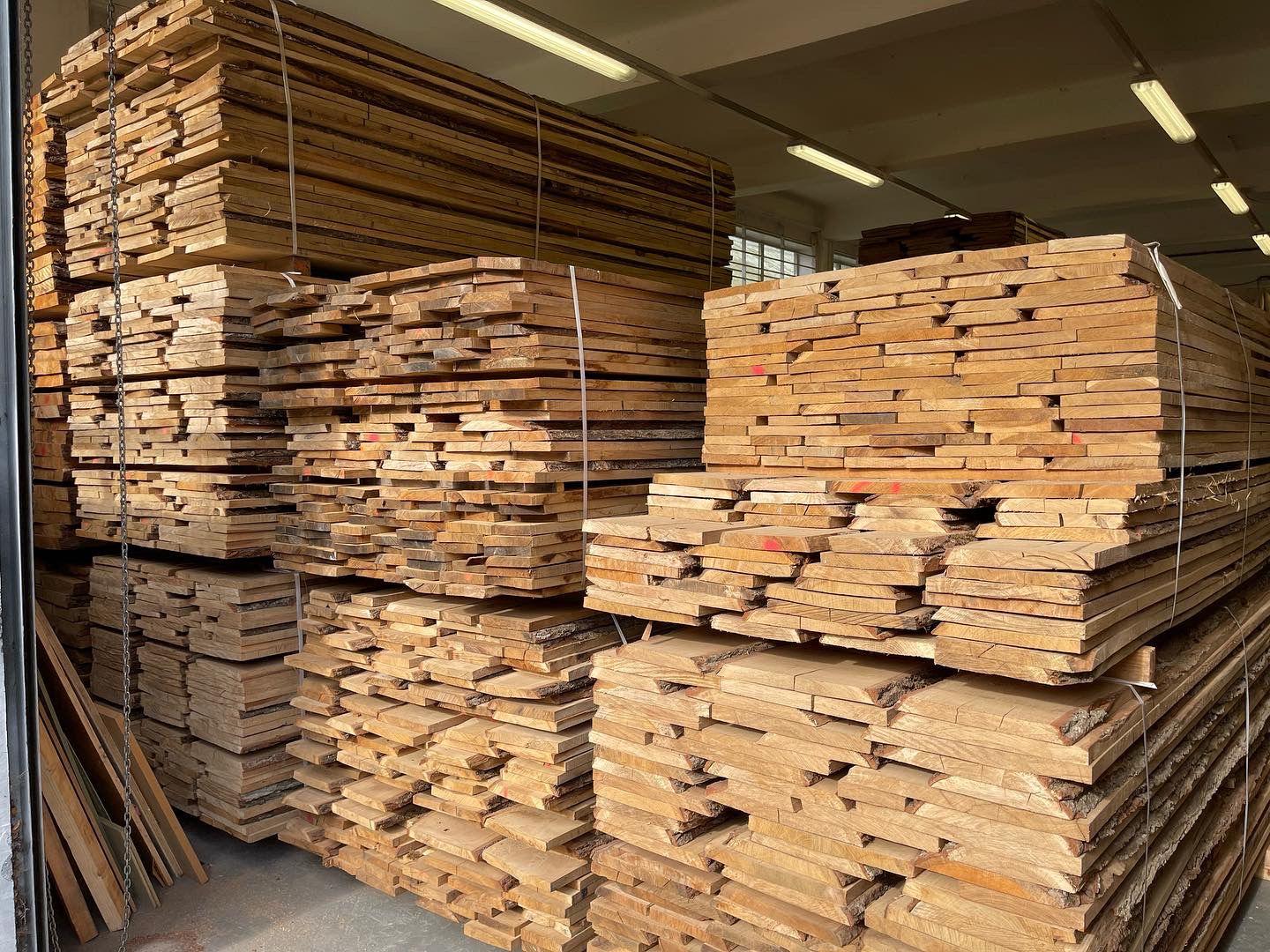 Solid Oak Live Edge Boards & Rough Sawn Planks