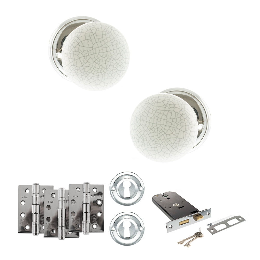 Old English Skipton Door Knob Pack (Lock Set - Horizontal Sashlock, 4"