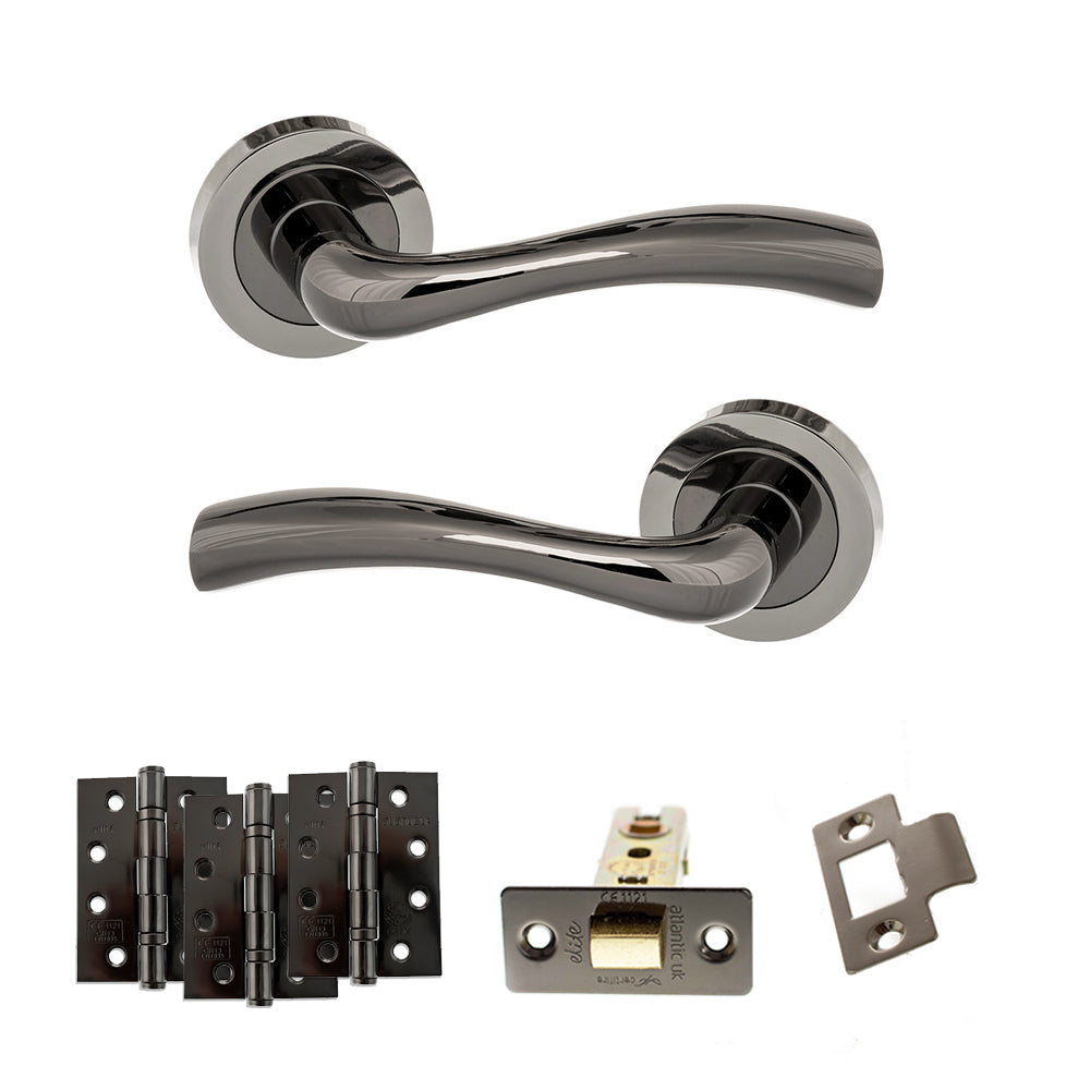 STATUS Texas Door Handle Pack (Latch Set - 3" CE Latch, 4" Fire Rated