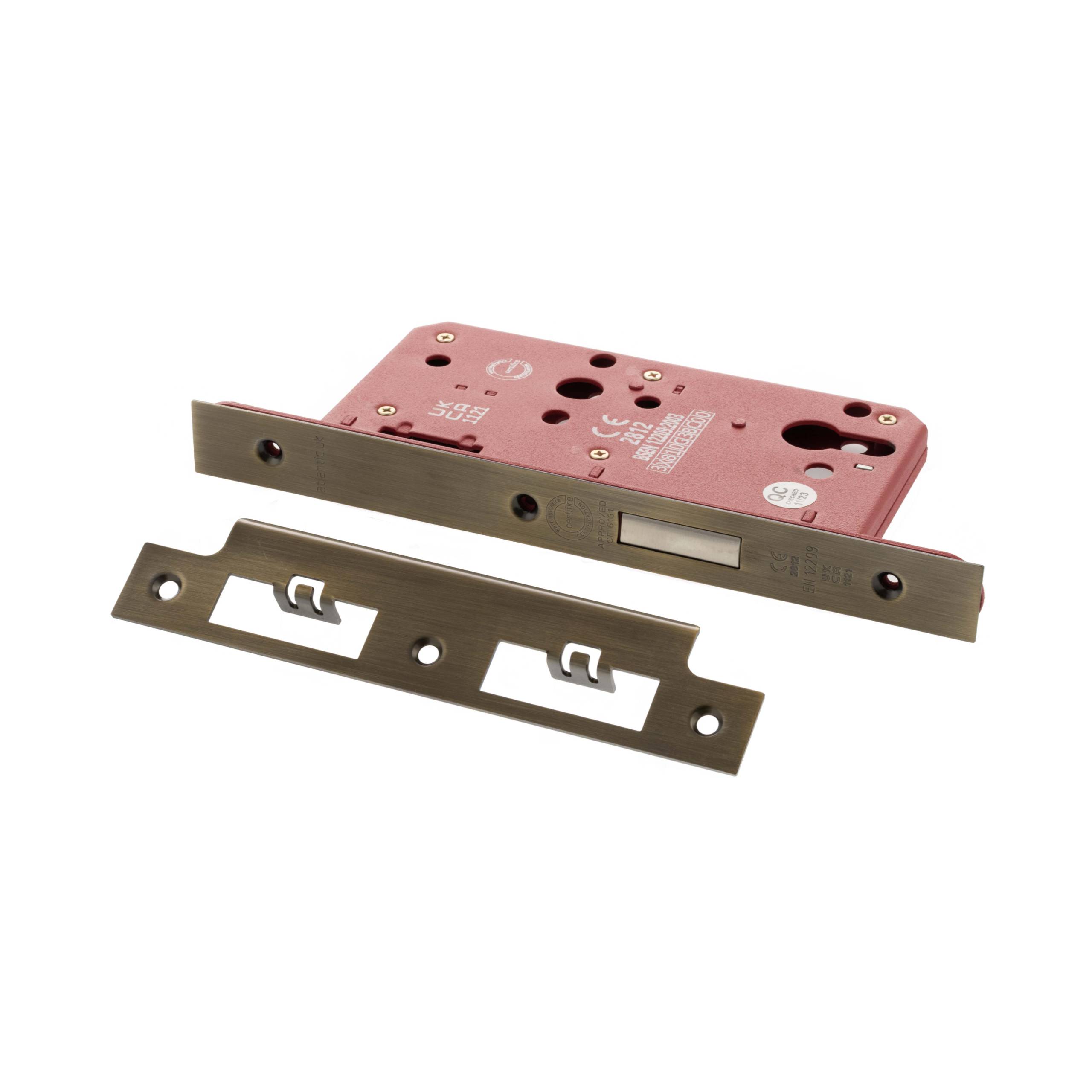 Atlantic DIN Euro Profile Deadlock Double Throw 60mm backset - Matt An