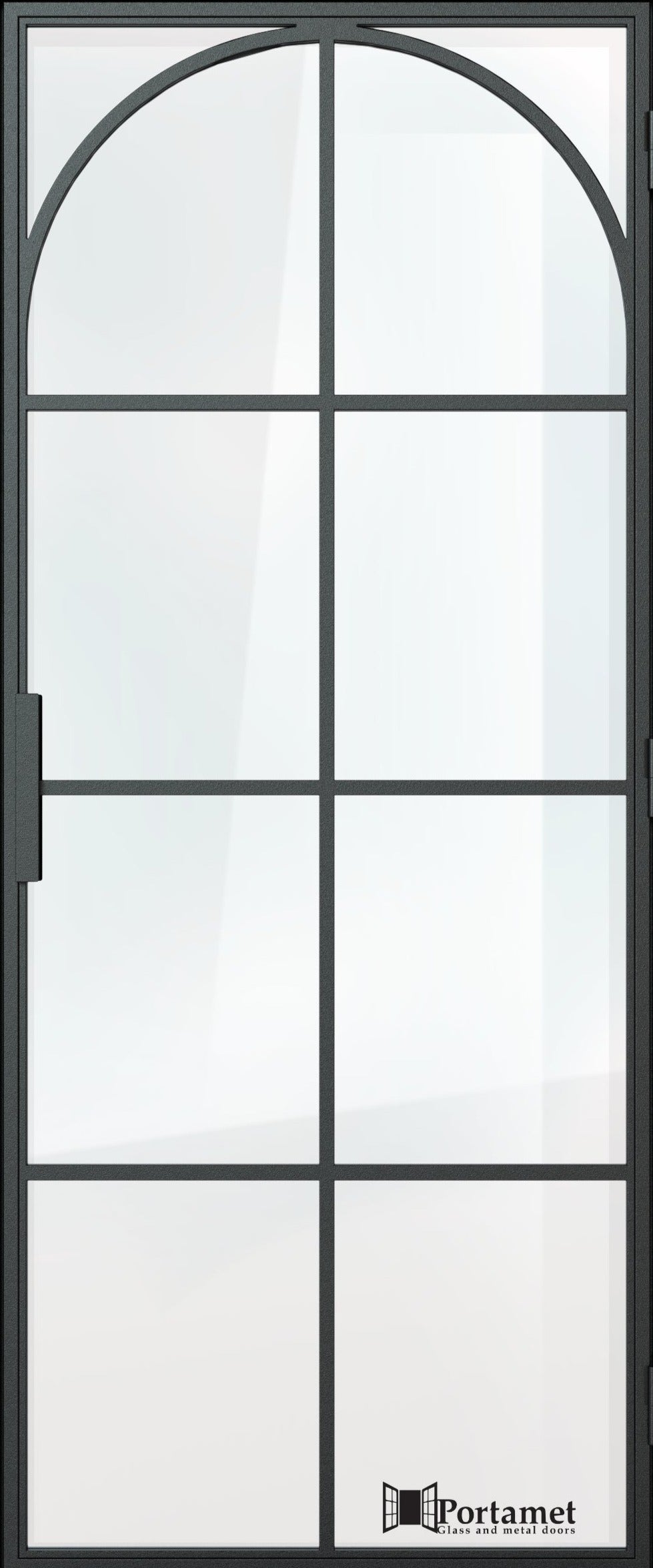 Portamet by Sfarzo - Arc Classic Single Glazed Steel Hinged Door with