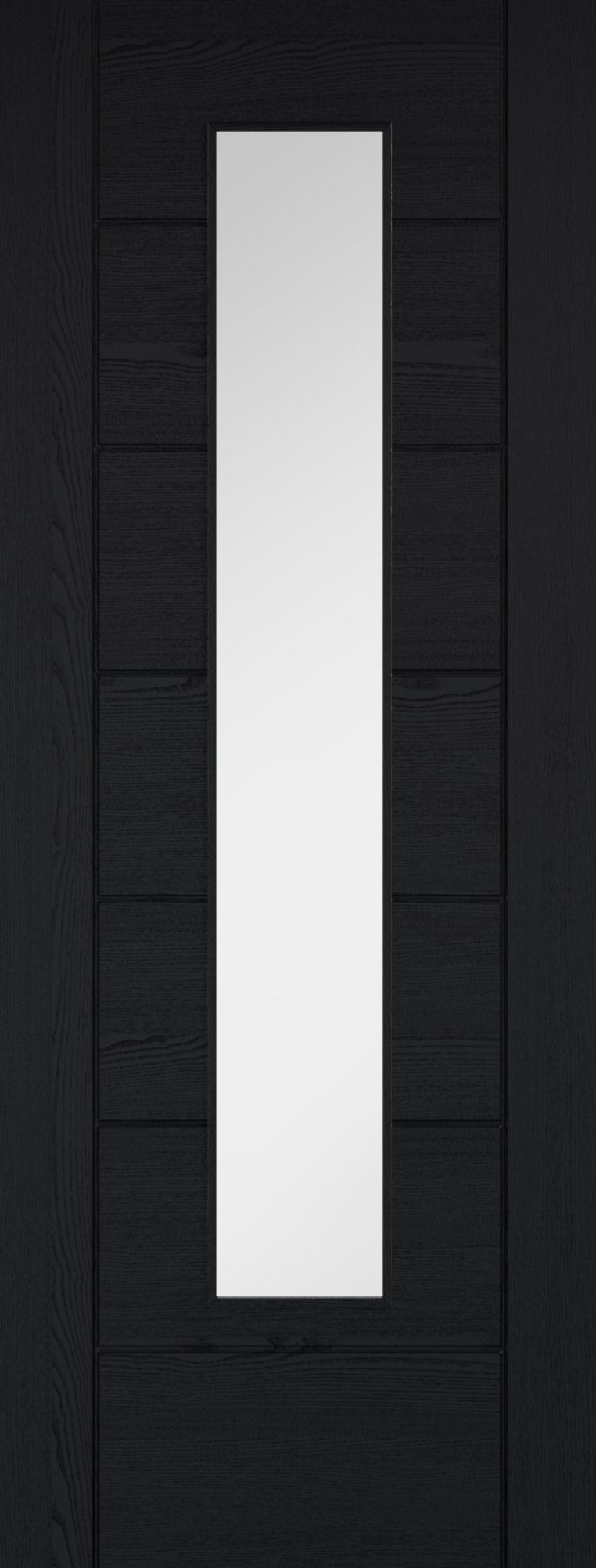 LPD Linear 7 Panel Glazed Black Laminate Pre-Finished Door
