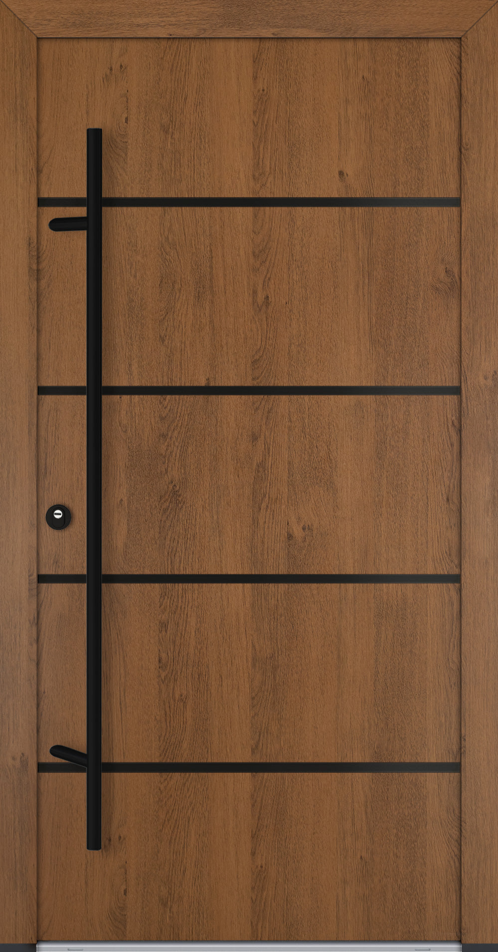 Turenwerke ALU-STEEL DS68 Design 22 Steel Door - Wood Finish Options