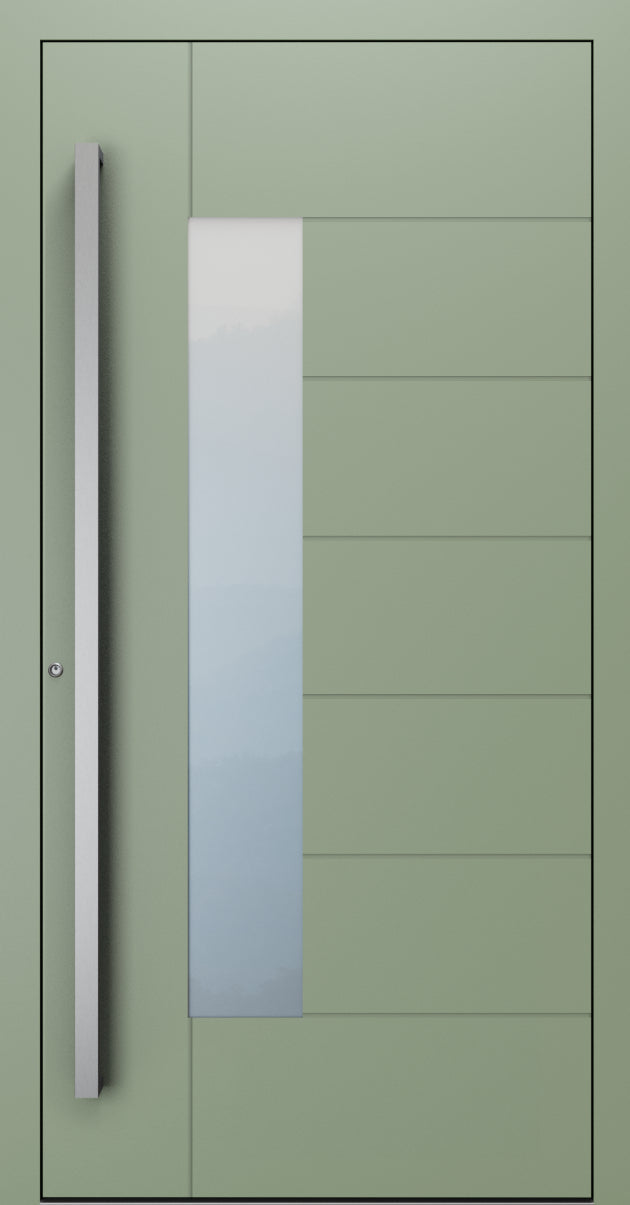 Pale Green Aluminium Front Door SL75