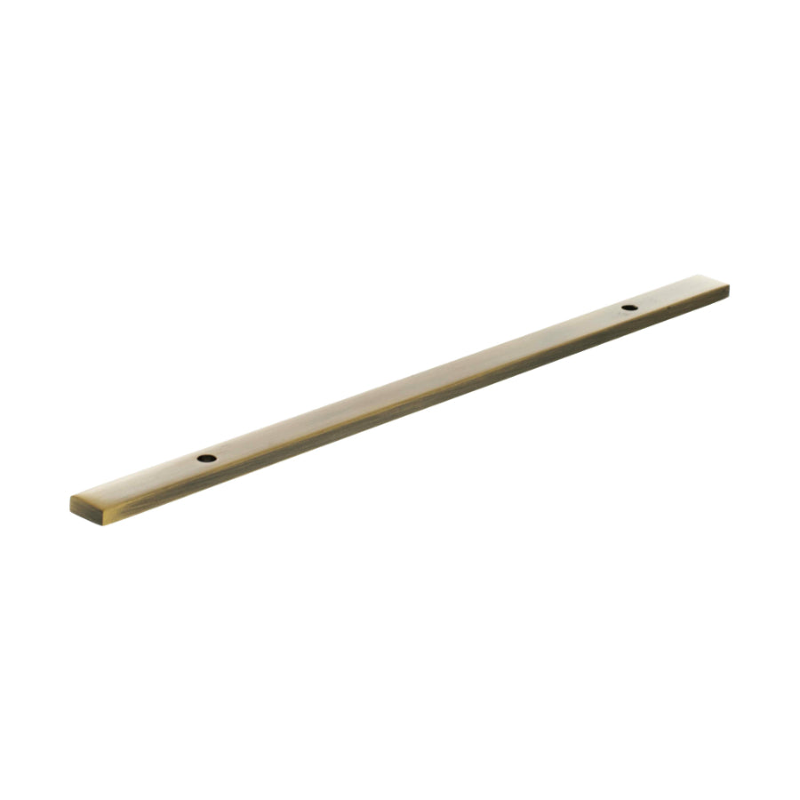 Millhouse Brass Long Narrow Cabinet Handle Backplate 160mm - Antique B