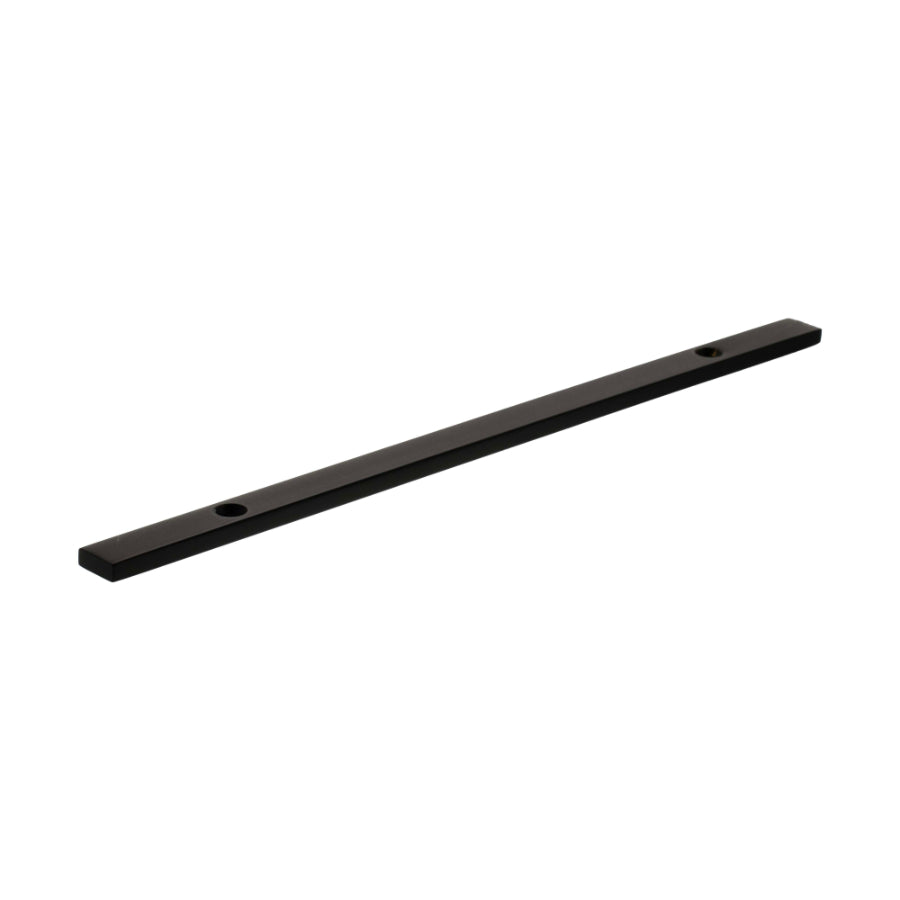 Millhouse Brass Long Narrow Cabinet Handle Backplate 160mm - Matt Blac