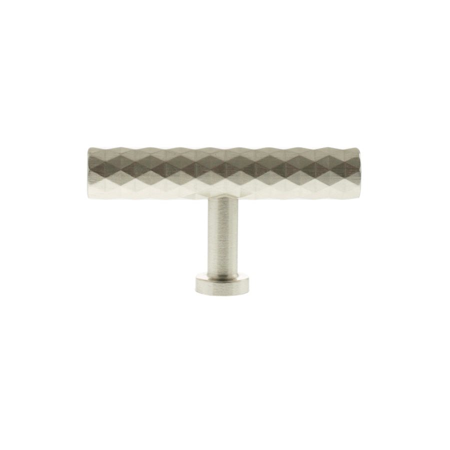 Millhouse Brass Chrysler Diamond T-Bar Cabinet Knob Handle - Satin Nic