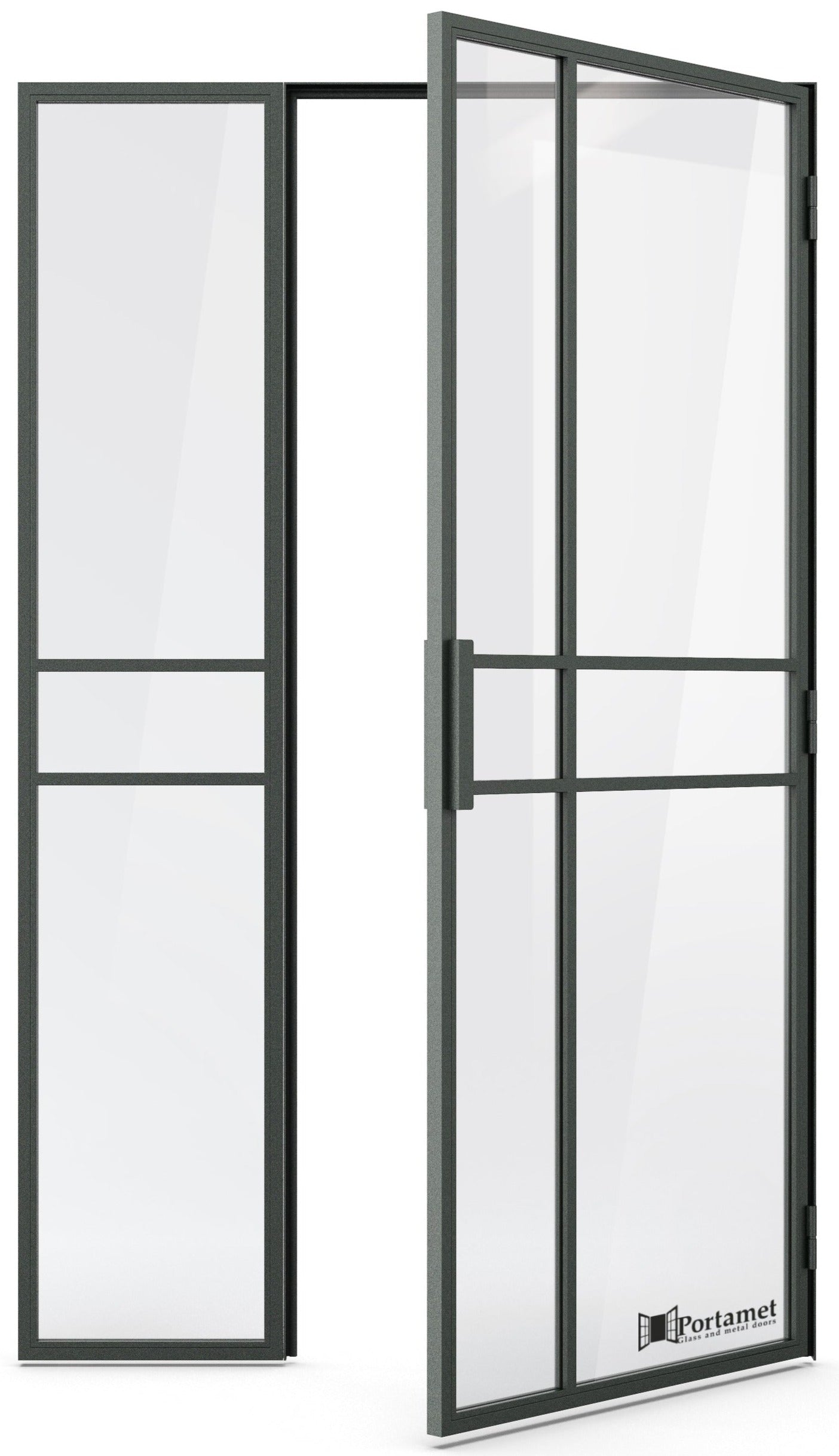 Portamet by Sfarzo - Paris Classic Steel Glazed Crittal Style Door wit